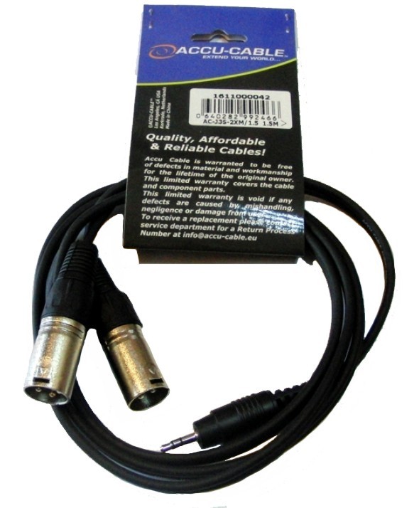 CONEXION JACK 3.5 STEREO M A 2 x CANON M 1.5 m - dlplus